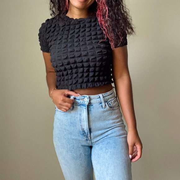 Tops | Bubble Crop Top | Poshmark